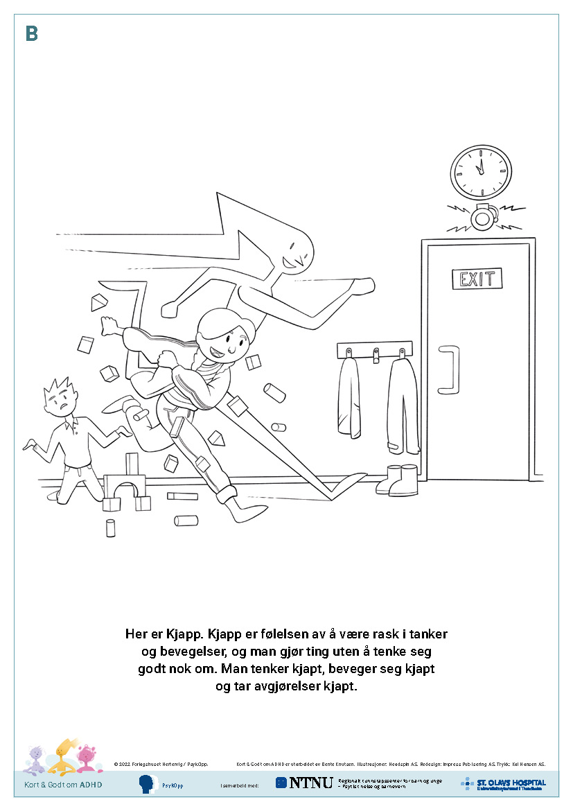 Kort & Godt om ADHD - Aktivitetsark B: Kjapp - Hertervig Forlag