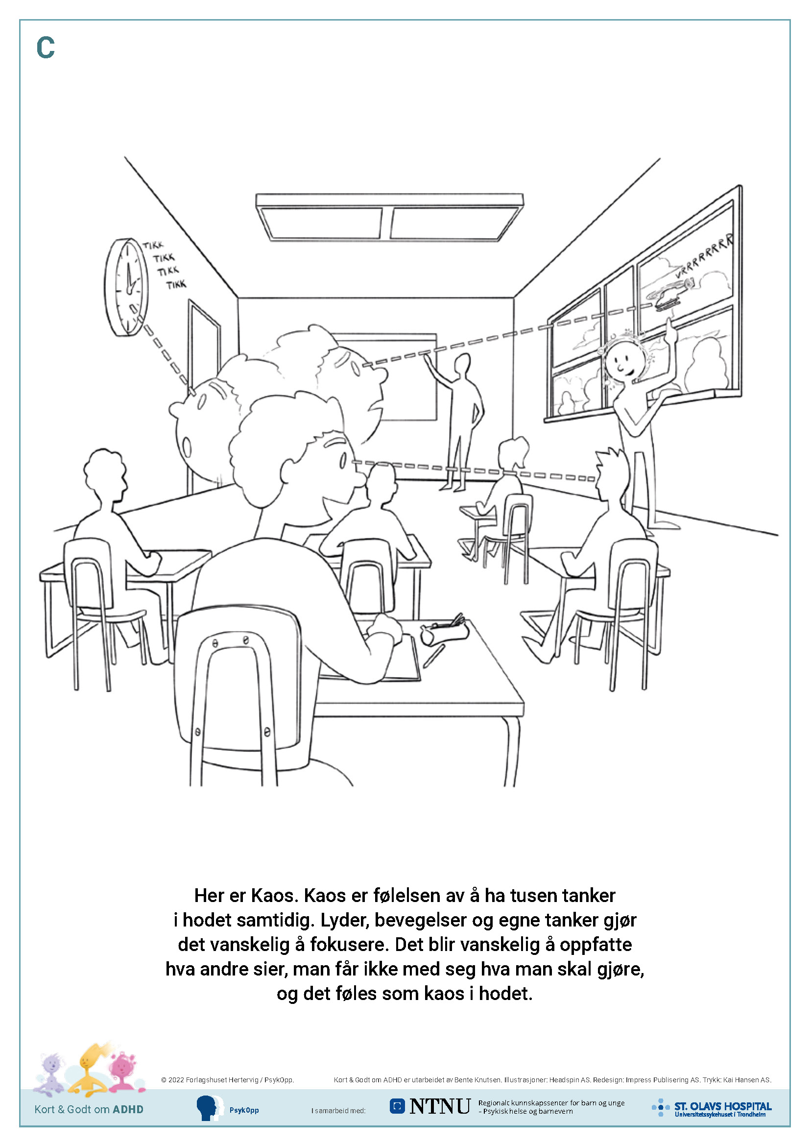 Kort & Godt om ADHD - Aktivitetsark C: Kaos - Hertervig Forlag